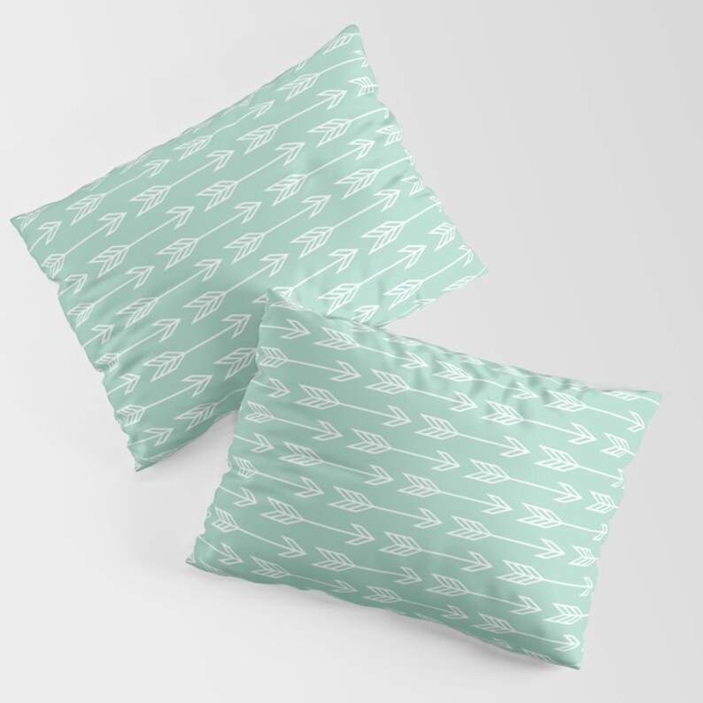 Arrows Duvet Cover, Arrows Comforter, Mint Green Duvet, Arrows Bedding ...
