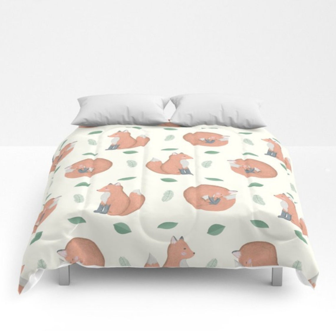 Fox Duvet Cover Fox Comforter Foxes Duvet Kids Bedroom | Etsy