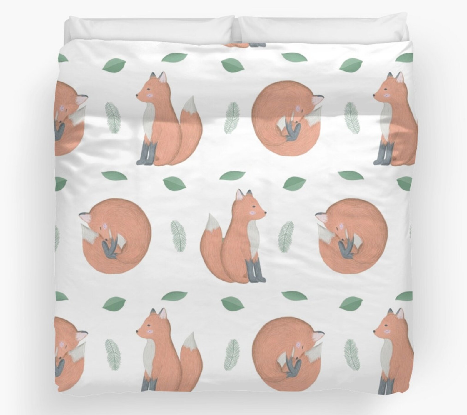 Fox Duvet Cover Fox Comforter Foxes Duvet Kids Bedroom | Etsy