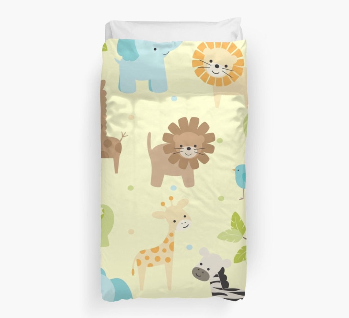 Jungle Animals Duvet Cover Animals Comforter Animals Duvet - Etsy