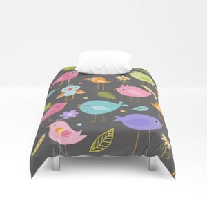 Birds Duvet Cover, Birds Comforter, Birds Bedding, Birds Bedspread ...