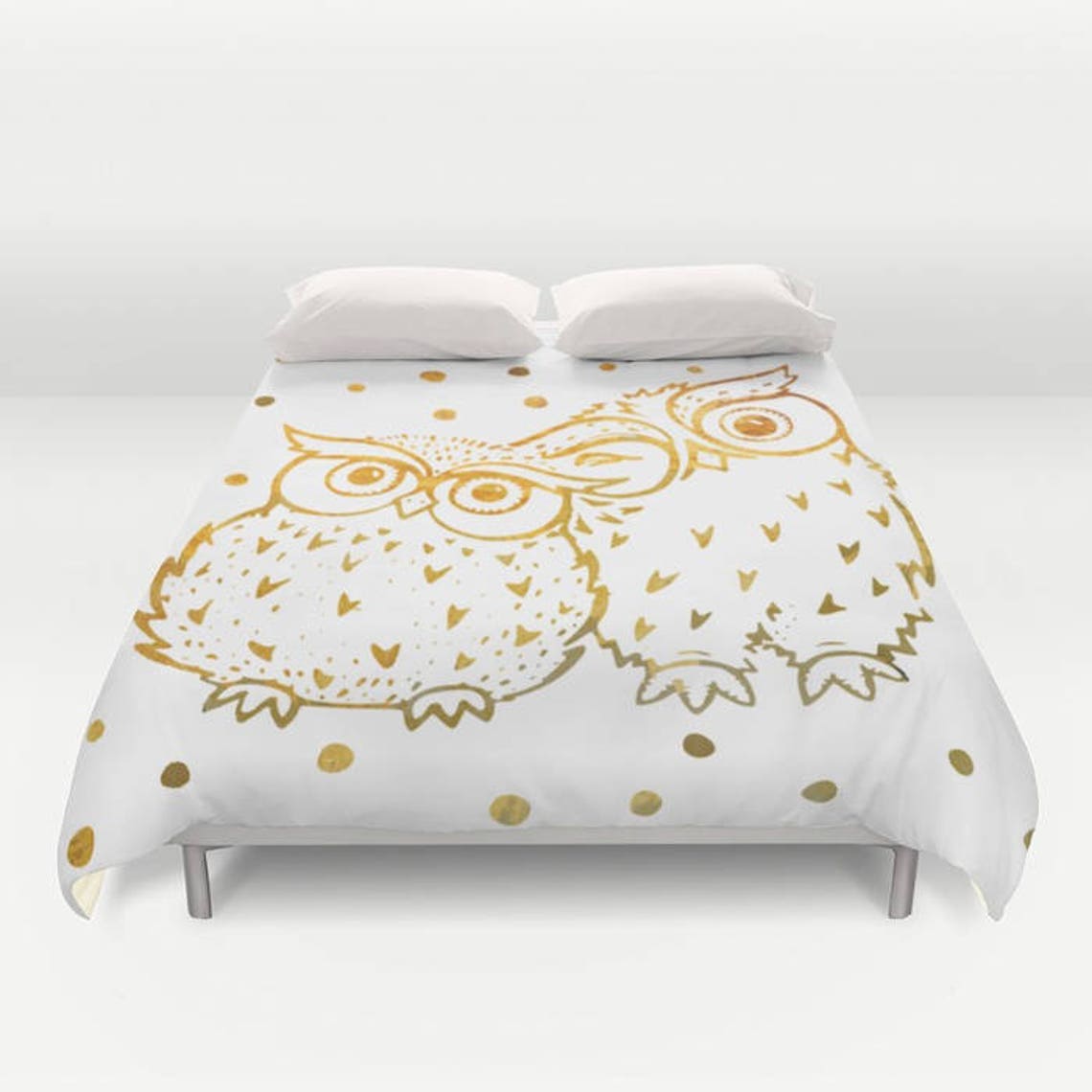 Owls Duvet Cover Owl Bedding Owl Comforter Owl Duvet Bird - Etsy