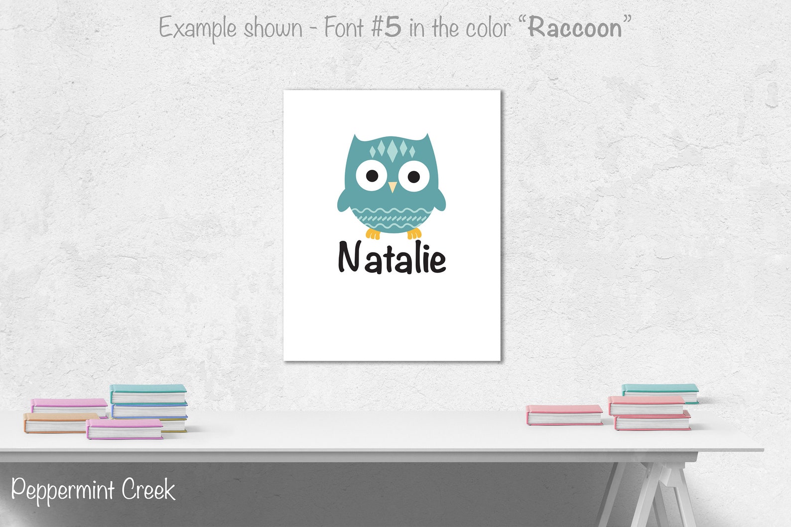 Personalized Baby Name Print Custom Owl Print Custom Name | Etsy