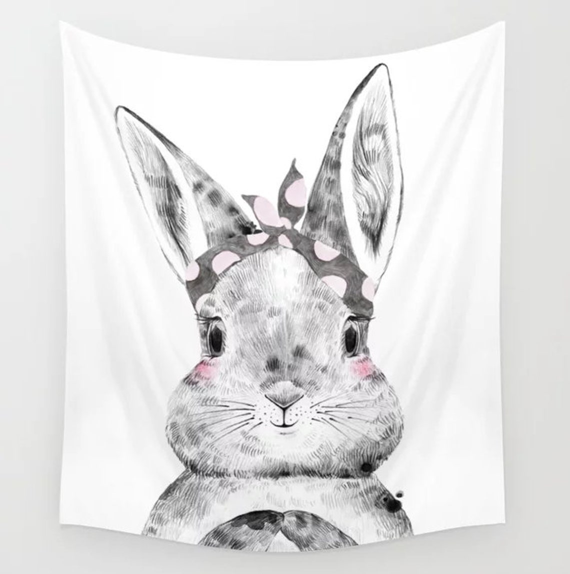 Rabbit Tapestry Bunny Tapestry Bunny Wall Hanging Rabbit | Etsy