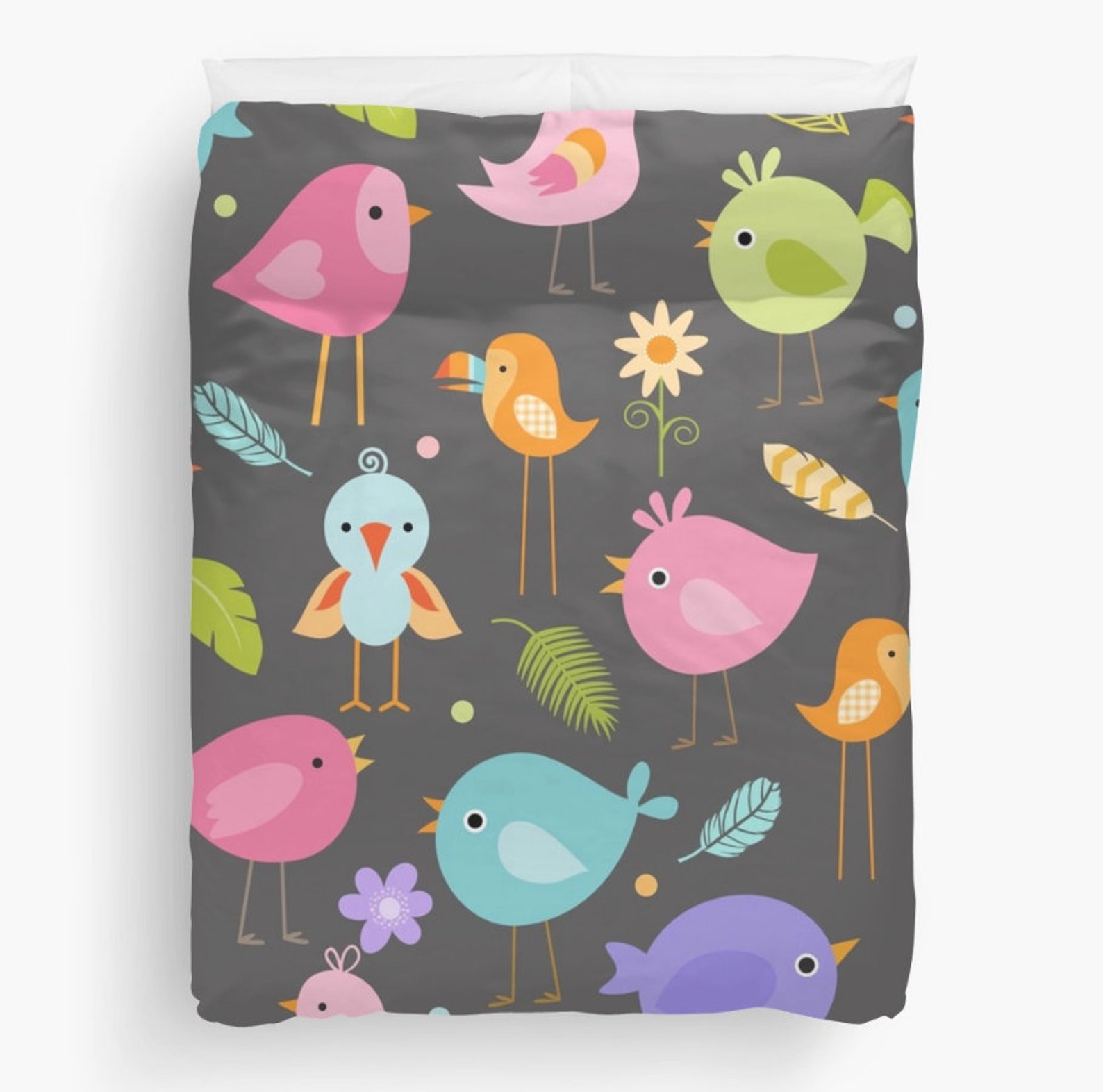 Bird Comforter Bird Duvet Bird Bedding Birds Bedspread - Etsy