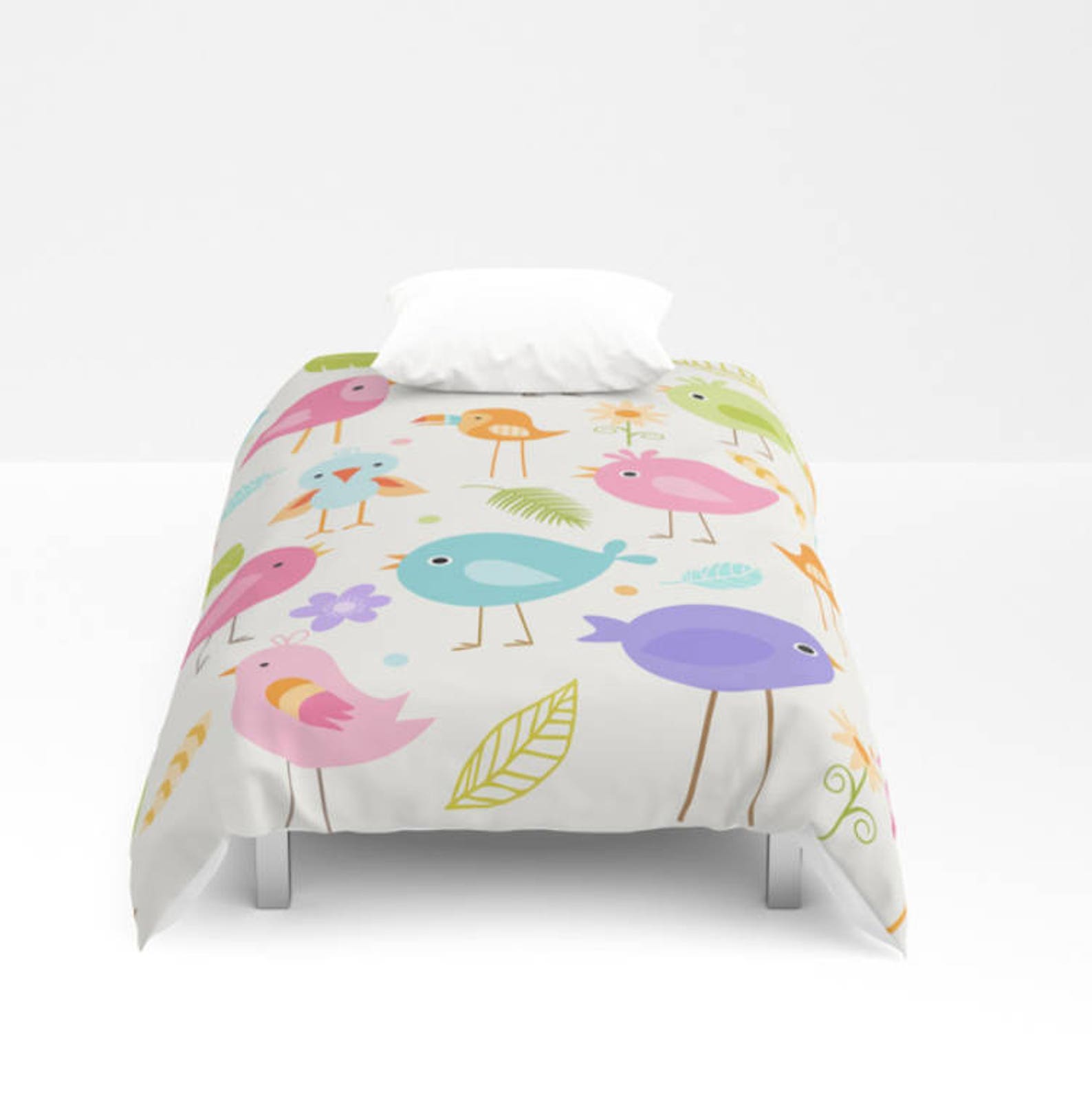 Birds Duvet Cover, Birds Comforter, Birds Bedding, Birds Bedspread ...