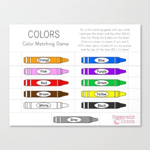 Crayon Instant Download, Learn Colors Digital Download, Homeschool ...