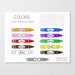 Crayon Instant Download, Learn Colors Digital Download, Homeschool ...