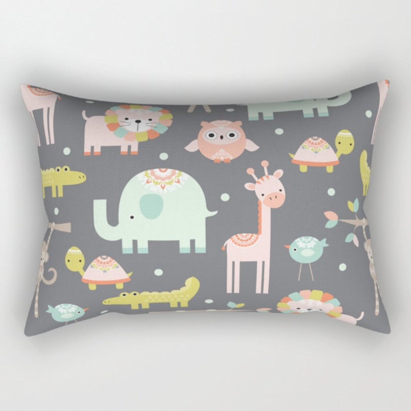 Animals Pillow, Safari Animal Pillow, Kids Throw Pillow, Children's ...