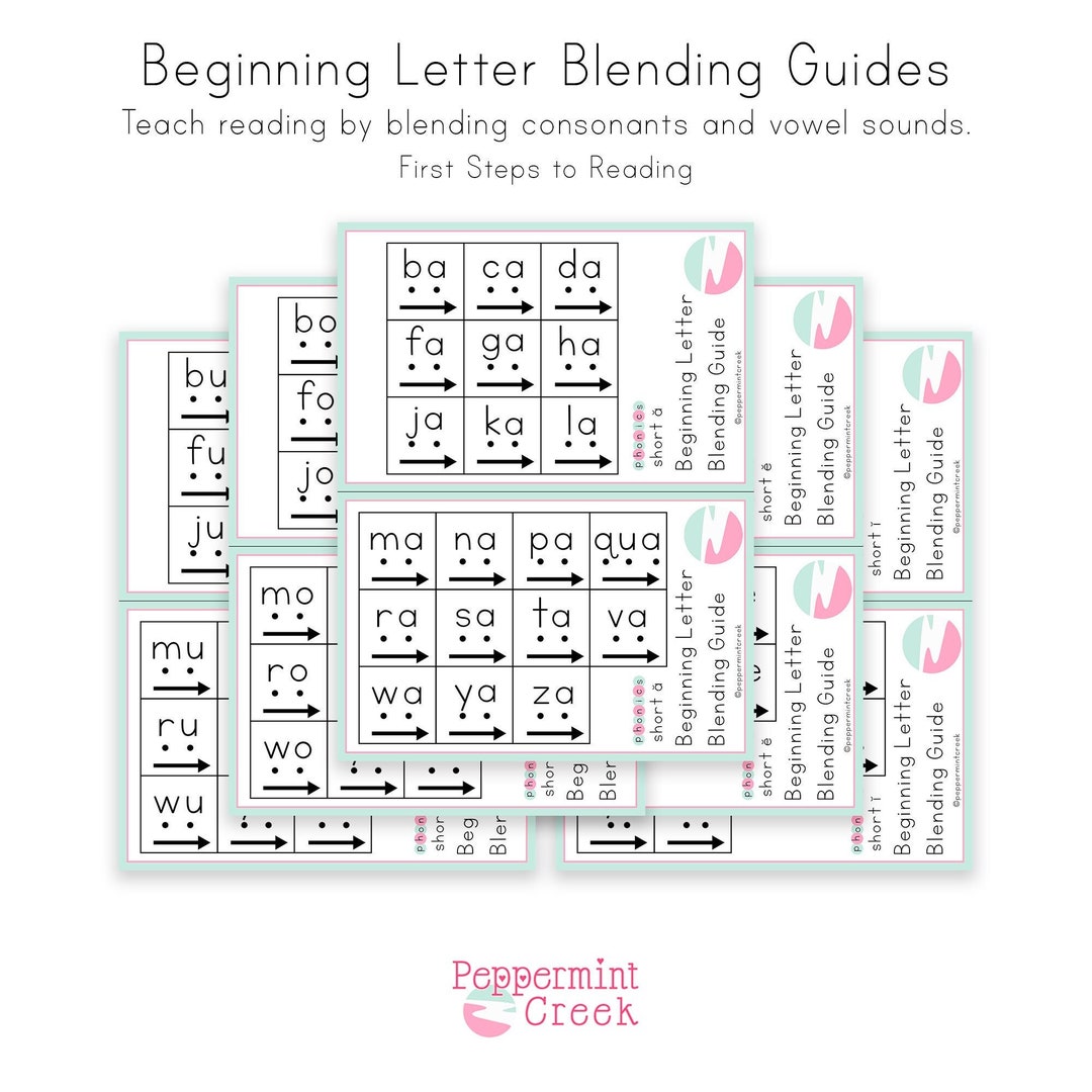 Beginning Blending Sounds, Short Vowel Blending Guide, Digital Download ...