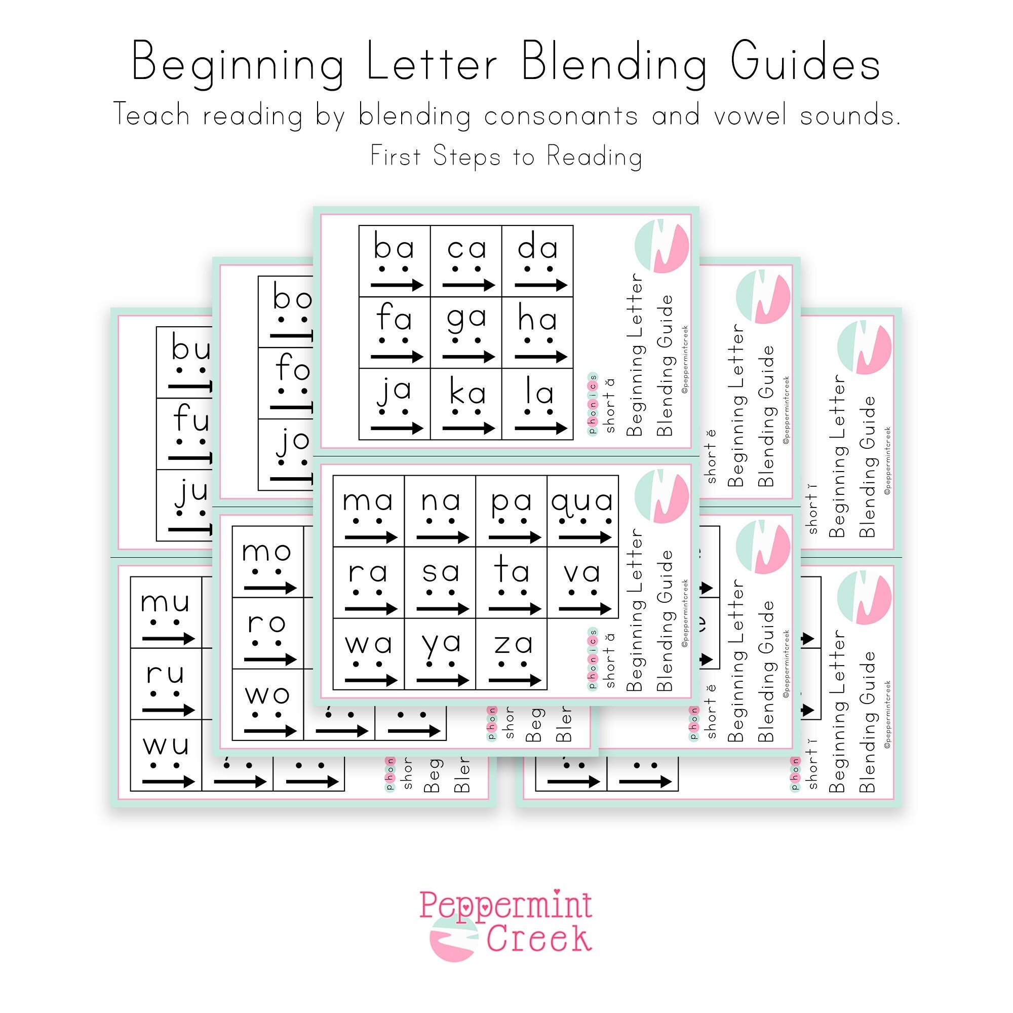 Beginning Blending Sounds, Short Vowel Blending Guide, Digital Download ...