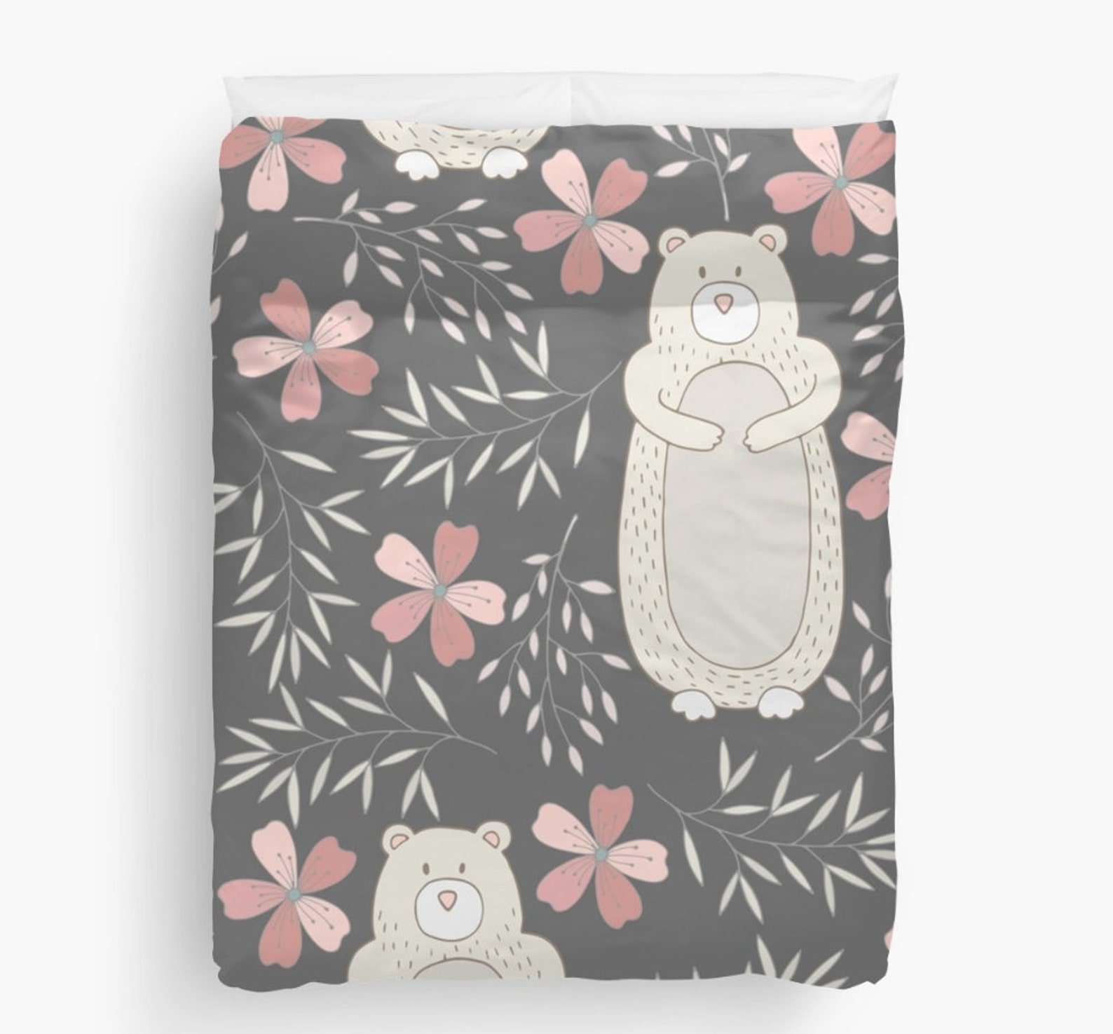 Bear Duvet Bear Comforter Bear Bedspread Bear Bedroom Bear - Etsy