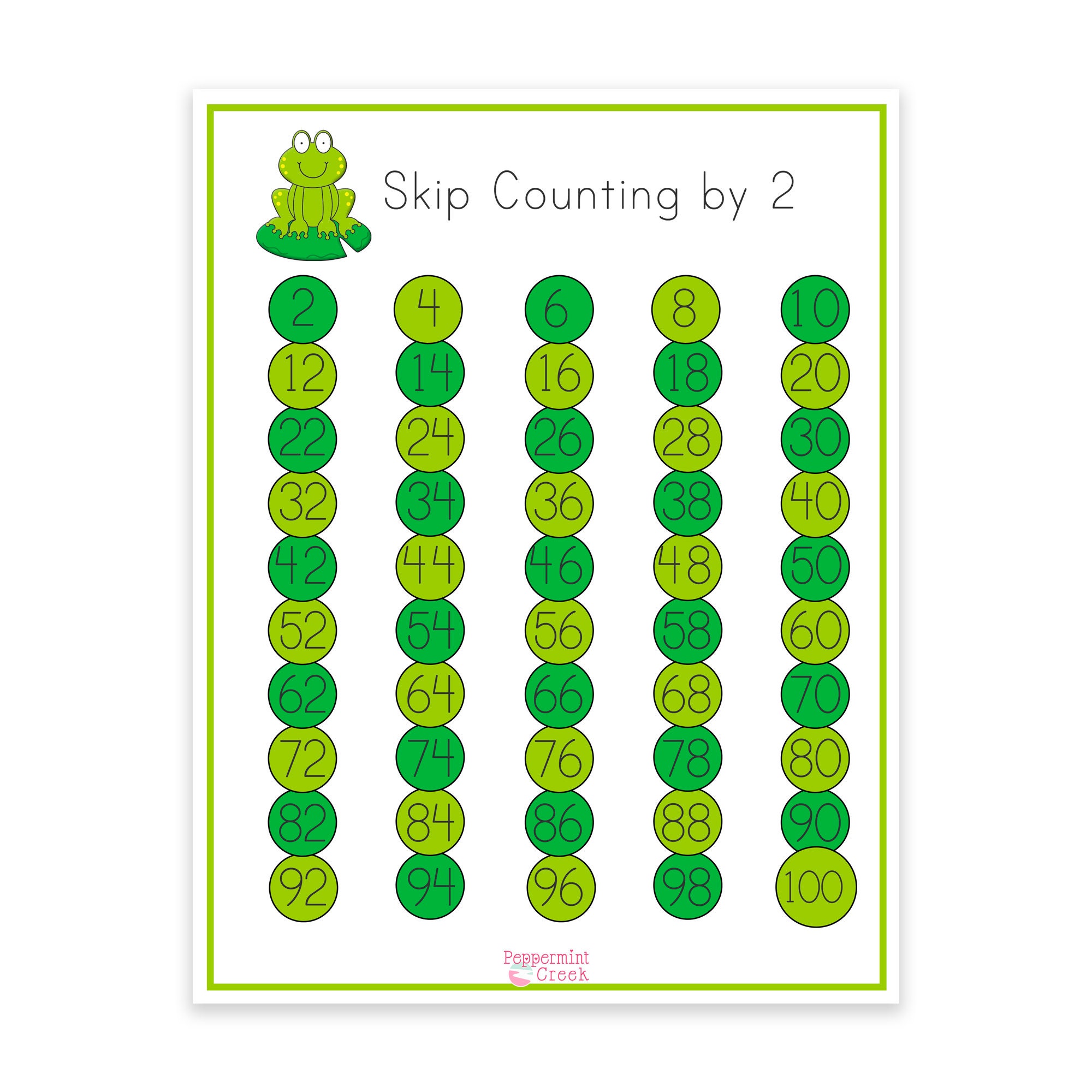 Skip Counting by Two, Kindergarten Resource, First Grade, Homeschool ...