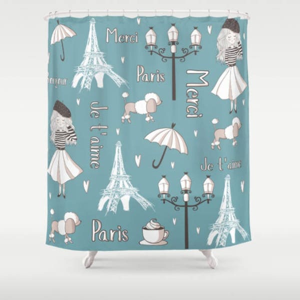 Paris Shower Curtain - Etsy