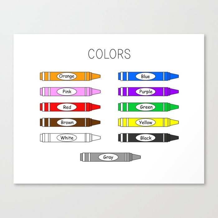Crayon Instant Download, Learn Colors Digital Download, Homeschool ...