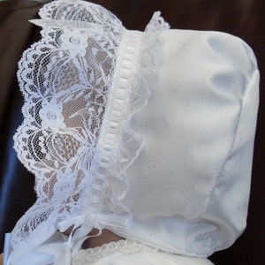 Baby Bonnet With Lace Around Face - Etsy