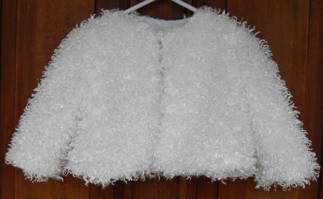 White, Soft and Fluffy Baby Girl Jacket - Etsy