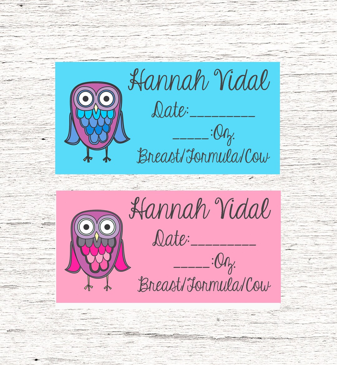 Removable Baby Bottle Labels Personalized Breast Milk Daily Date Labels ...