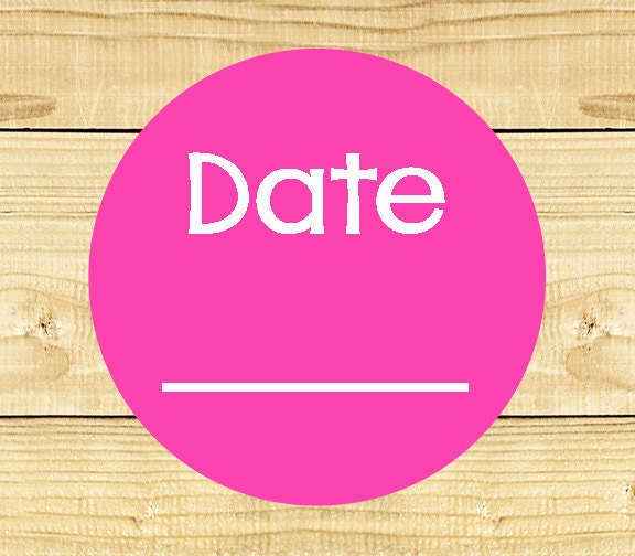48 Removable Baby Bottle Date Labels Mini Circles Great for | Etsy