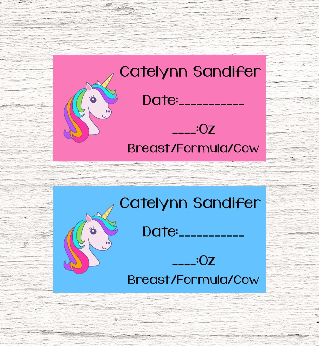 Removable Baby Bottle Labels Personalized Breast Milk Daily Date Labels ...