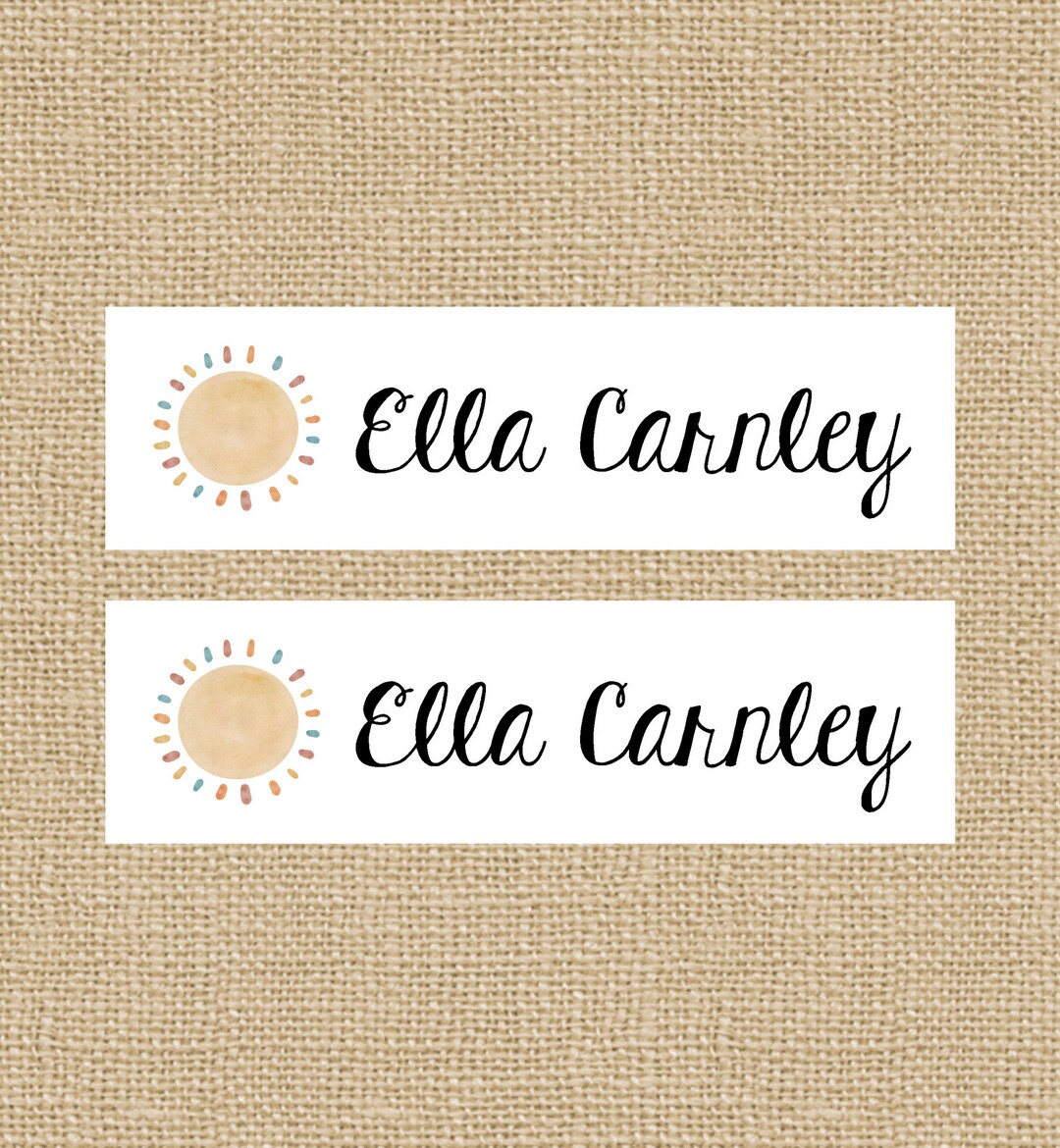 Sticker Labels Variety Pack | Skinny Circle Labels, Iron on Labels ...