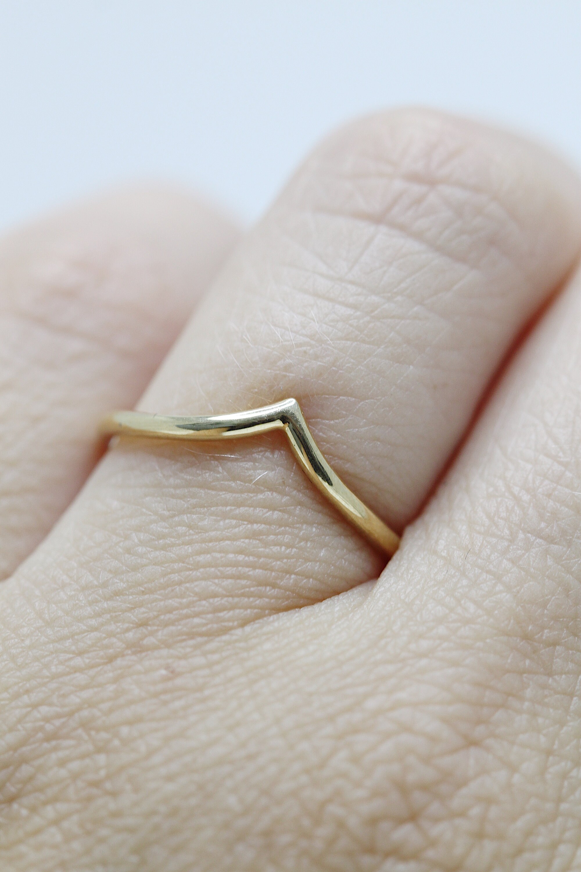 Simple Pointy Ring - 14k Yellow Gold - Minimal Gold Ring - Etsy Canada