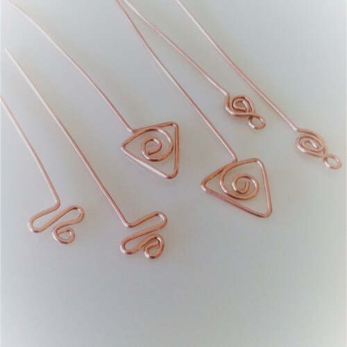 Handmade Bare Copper Head Pins Copper Wire Wrapped Fancy Head - Etsy