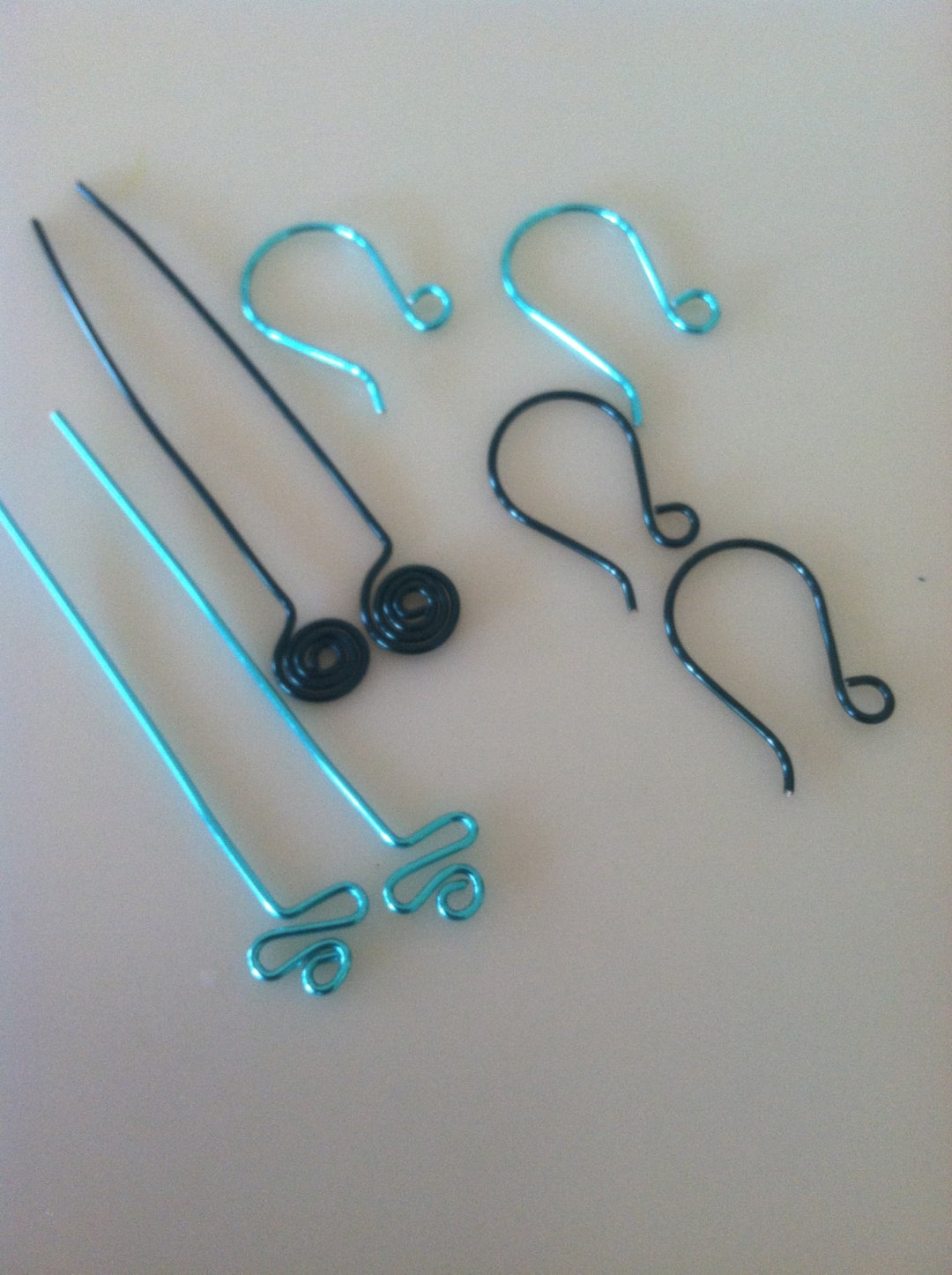 Handmade Copper Earring Kit, Wire Wrapped Head Pins, Earwires - Etsy