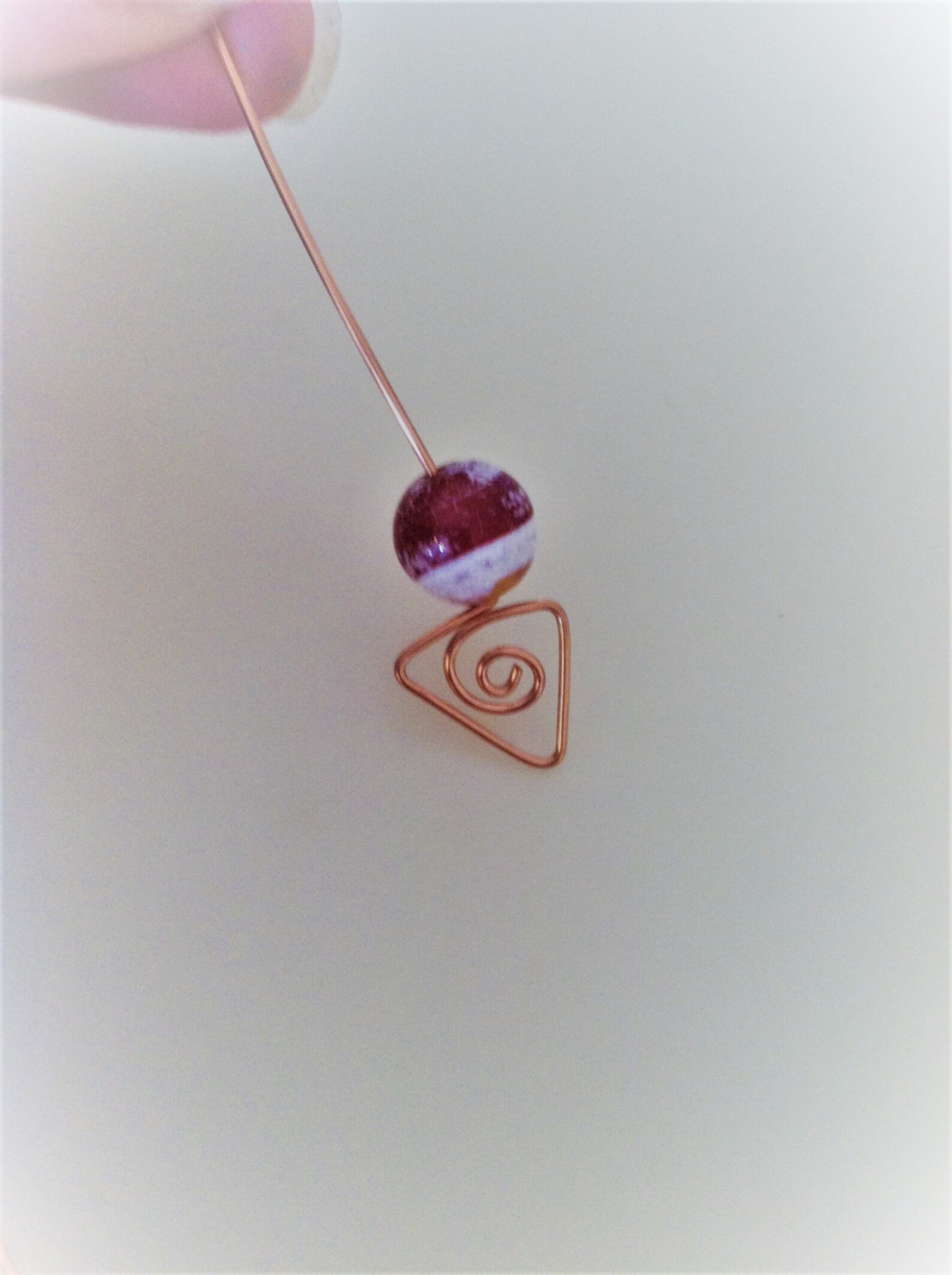 Handmade Bare Copper Head Pins, Copper Wire Wrapped Fancy Head Pins ...