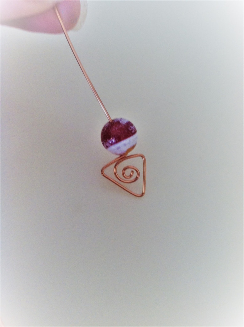 Handmade Bare Copper Head Pins, Copper Wire Wrapped Fancy Head Pins ...