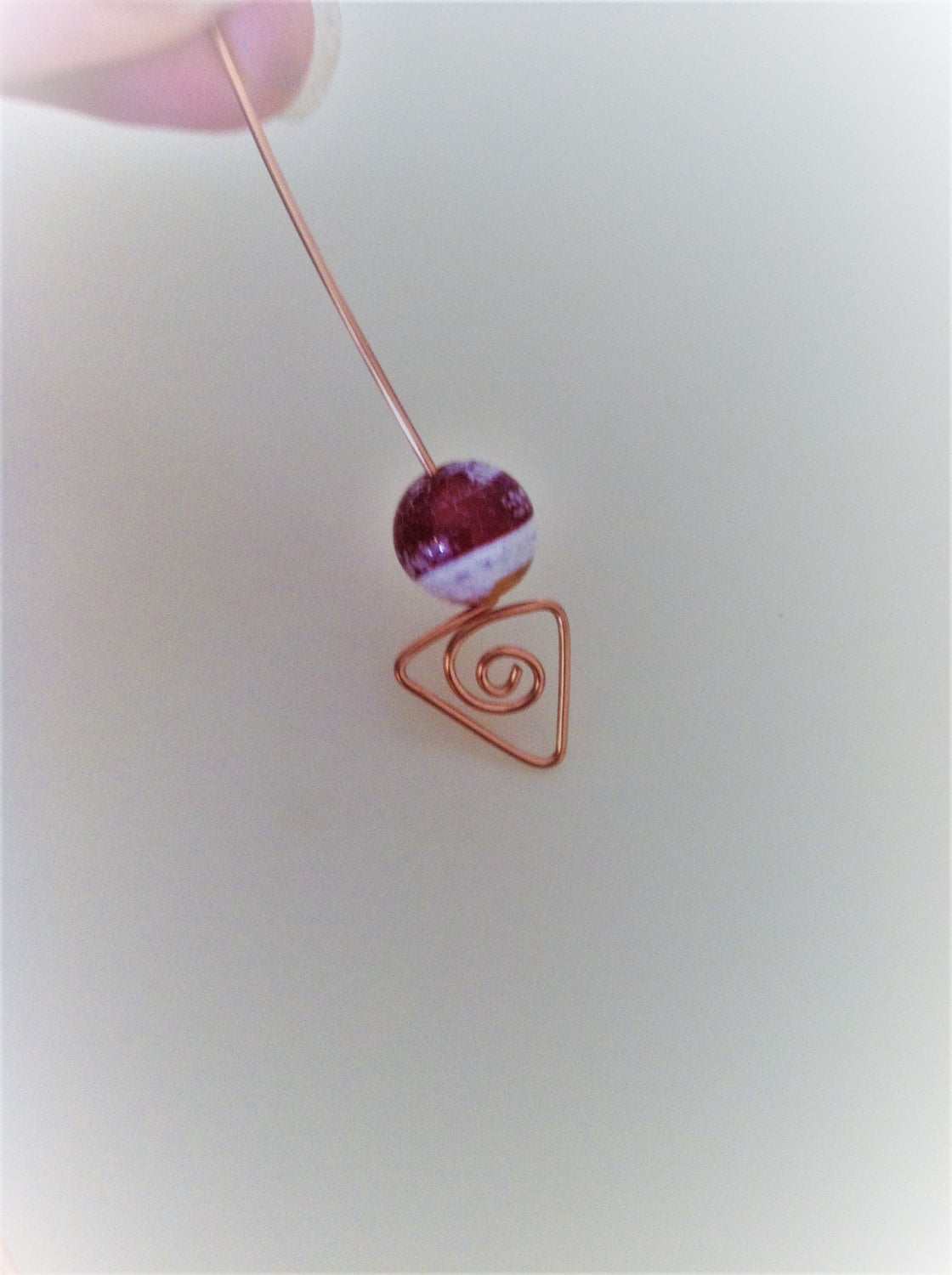 Handmade Bare Copper Head Pins, Copper Wire Wrapped Fancy Head Pins ...