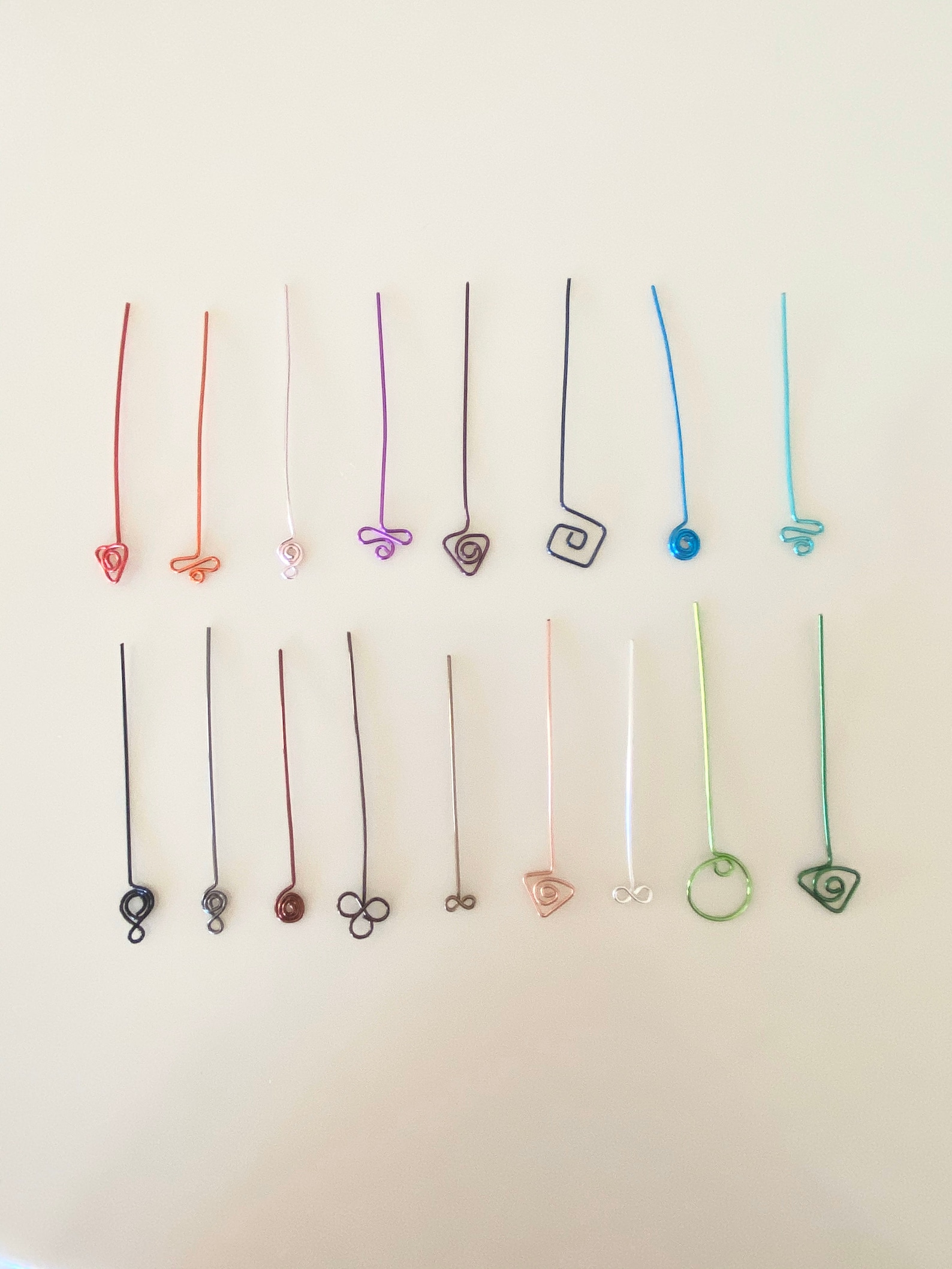 Handmade Bare Copper Head Pins, Copper Wire Wrapped Fancy Head Pins ...