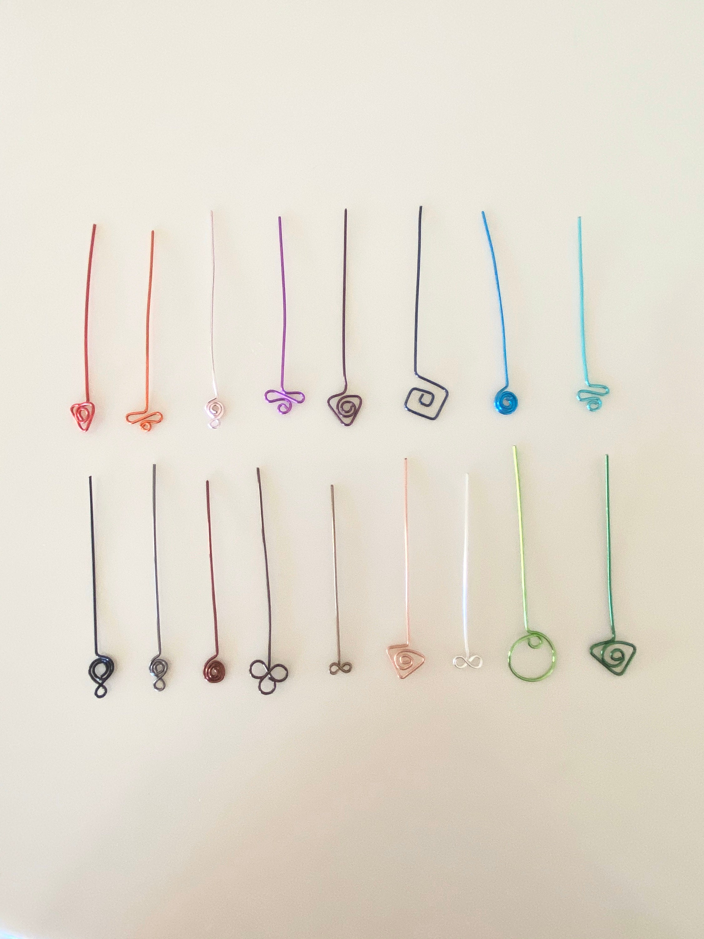 Handmade Bare Copper Head Pins, Copper Wire Wrapped Fancy Head Pins ...