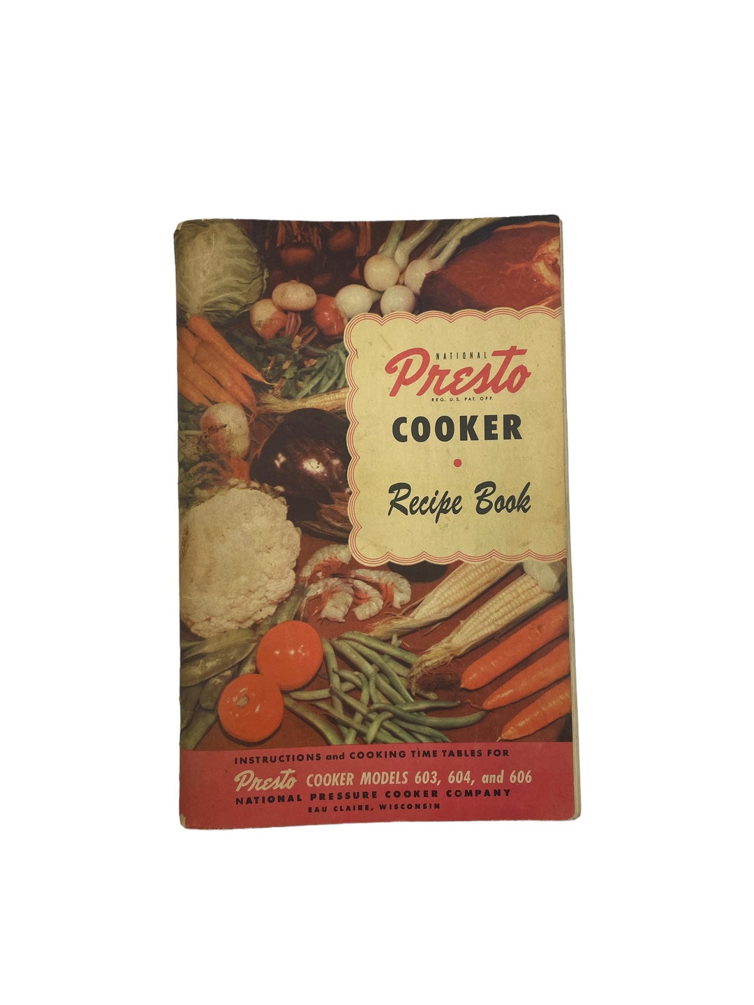 Vintage 1940s Product Cookbook, 1949 Presto Cooker Recipe Book ...