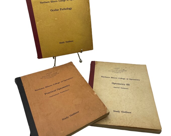 Vintage Optometry Text Books, Northern Illinois School of Optometry ...