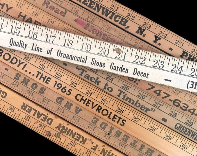 Vintage Yardstick Lot, Wooden Yardsticks, Instant Collection, Craft ...