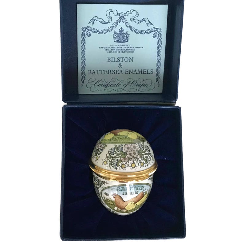Vintage Enamel Easter Egg 1982 Halcyon Days Enamels Egg Shaped - Etsy