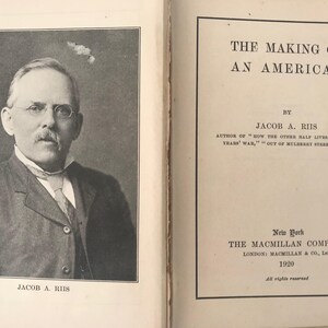 Antique Book the Making of an American Jacob Riis New York City New ...