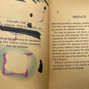 Vintage French Text Books, Old Schoolbooks, 1938 1946 Grammar School ...