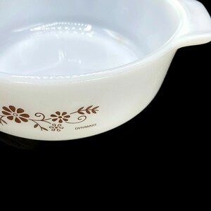 Vintage 1960s Dynaware Termocrisa Casserole, White Milk Glass Brown ...