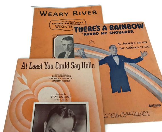 Vintage Sheet Music Lot 1920s Songs Musical Notation Paper | Etsy