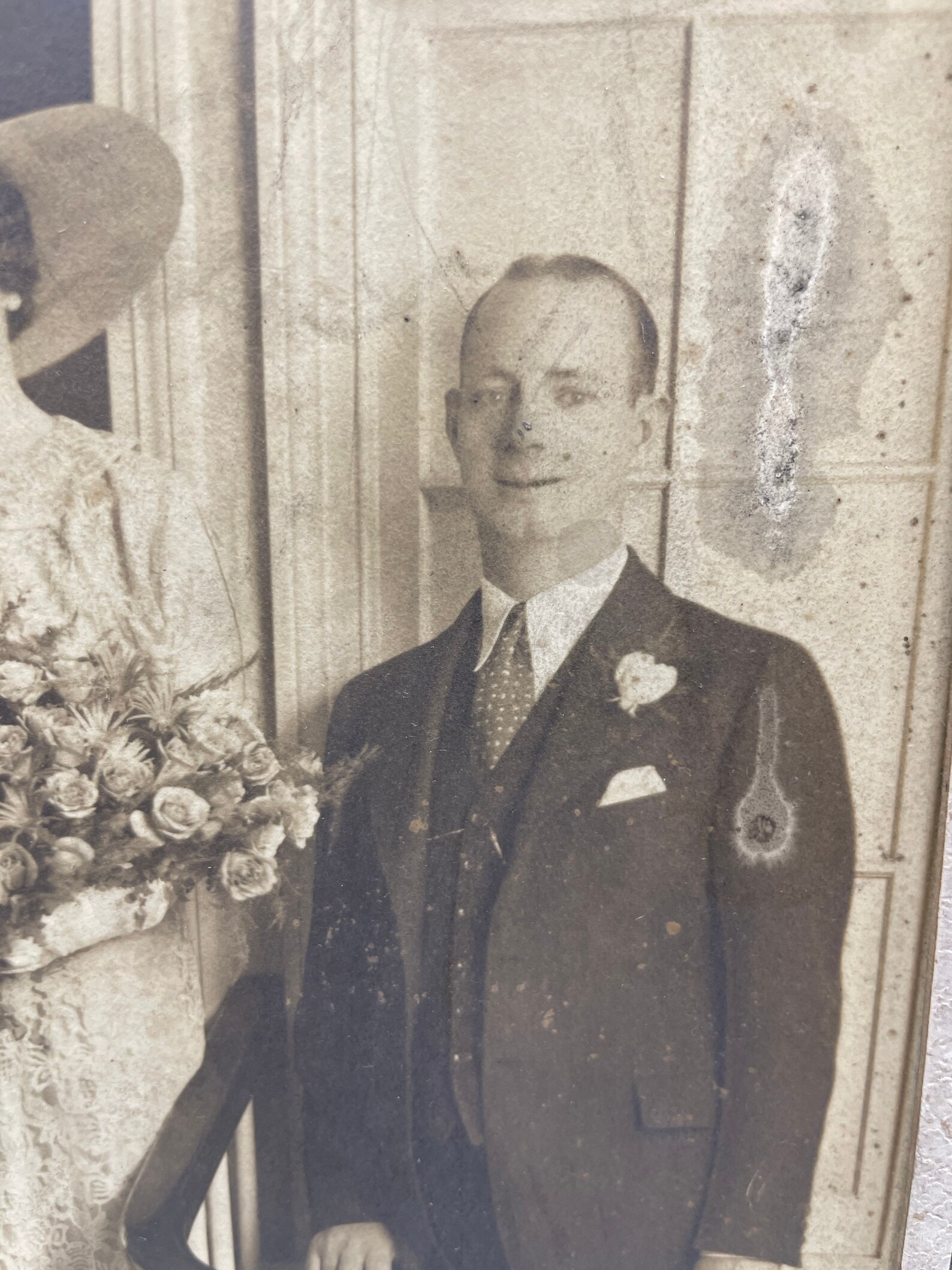 Vintage Studio Portrait of a Bride and Groom 1930s 1940s | Etsy
