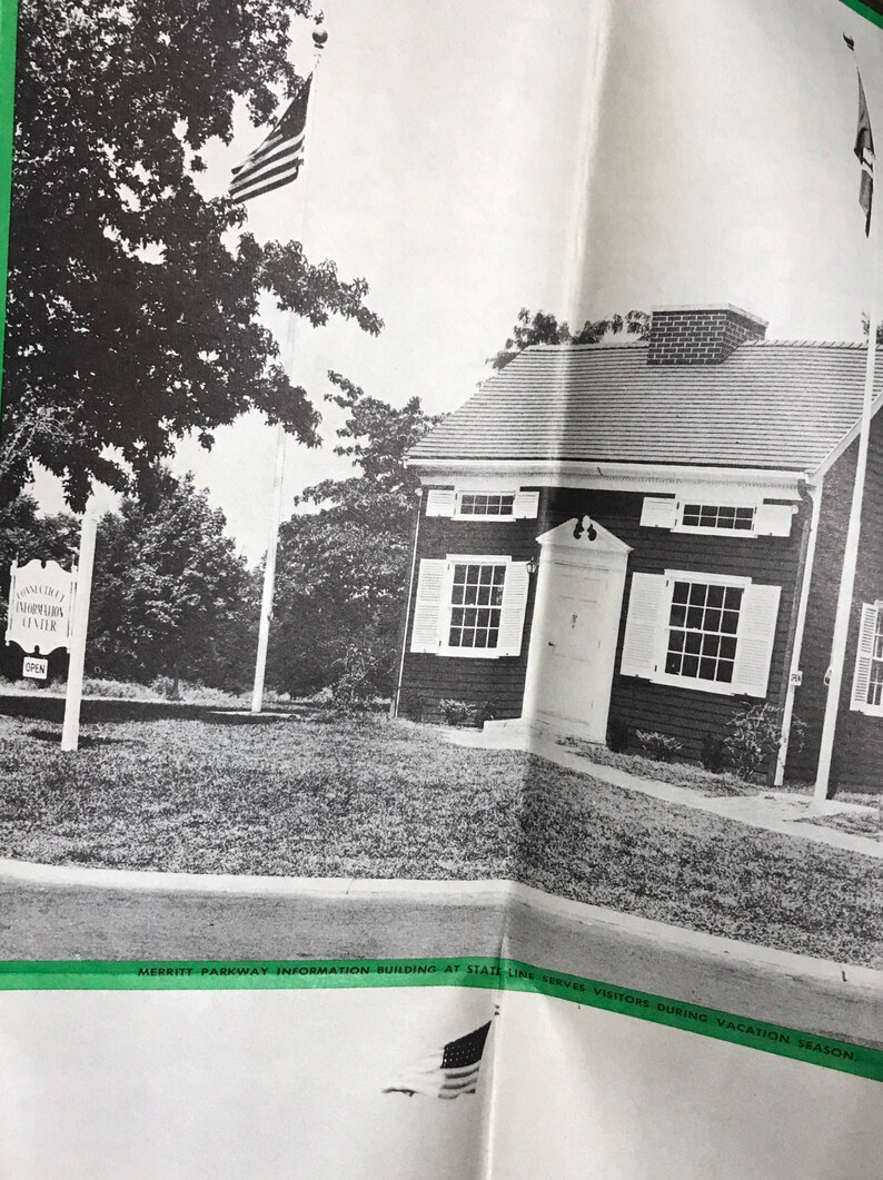 Vintage 1957 Connecticut State Map Large Wall Map Wall Art - Etsy