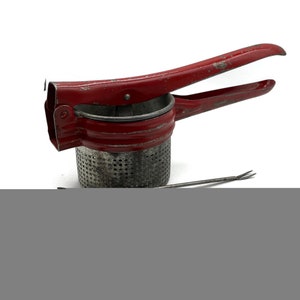 Vintage Kitchen Utensils, Red Kitchen, Handy Things Potato Ricer Ice ...