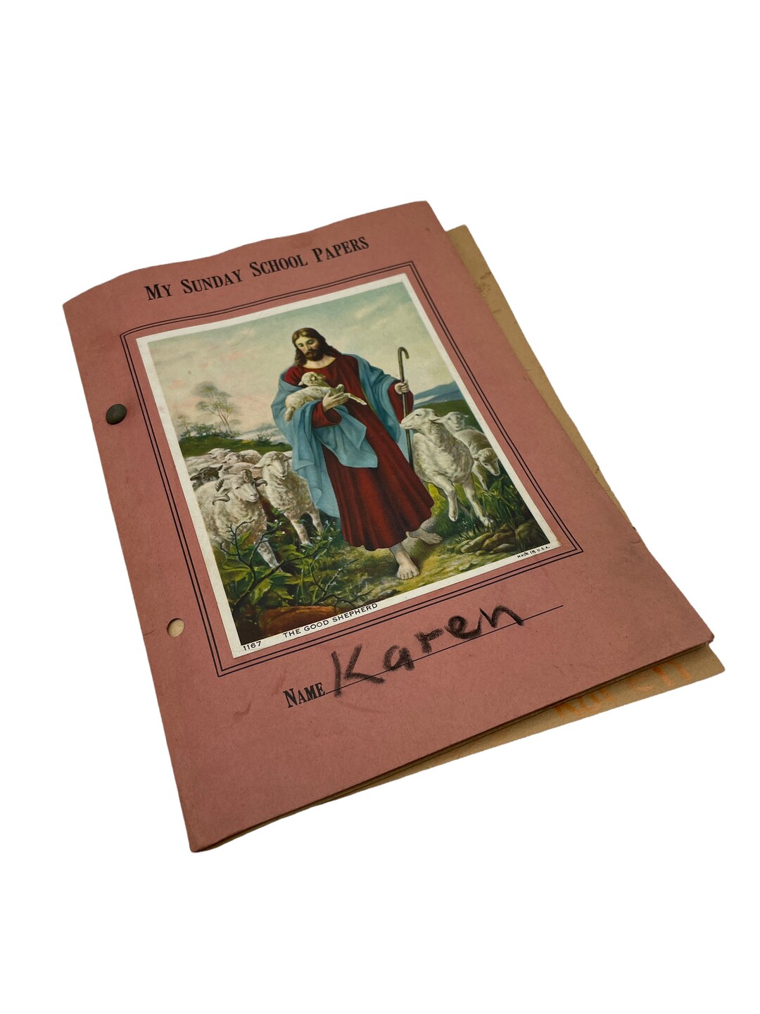 Vintage 1940s Child's Church Scrapbook, My Sunday School Papers ...