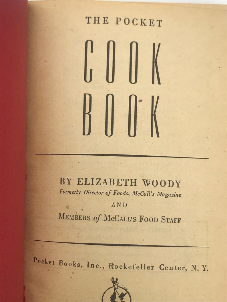Vintage 1940s Cookbook The Pocket Cook Book McCall's | Etsy