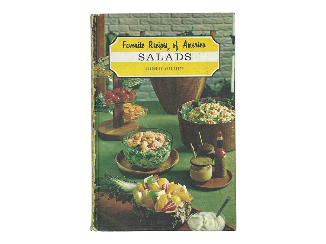 Vintage 1960s Cookbook, Salads, Favorite Recipes of America Cook Book ...