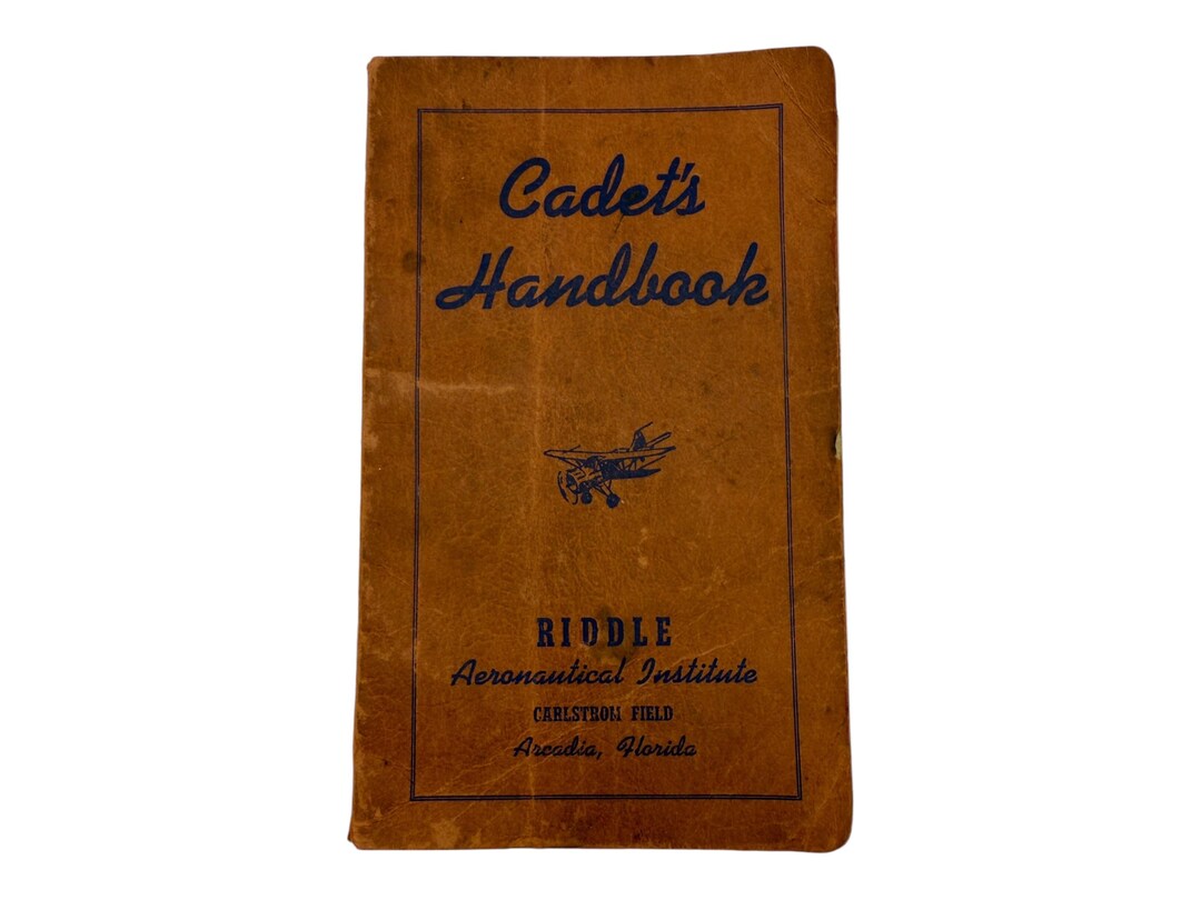 Vintage 1940s Aviation School Book, Riddle Aeronautical Institute ...