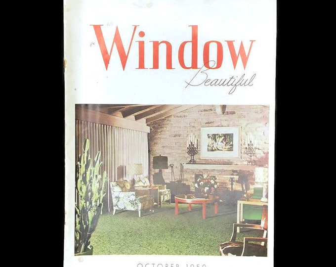 Vintage 50s Home Decor Magazine Window Beautiful October 1950 - Etsy