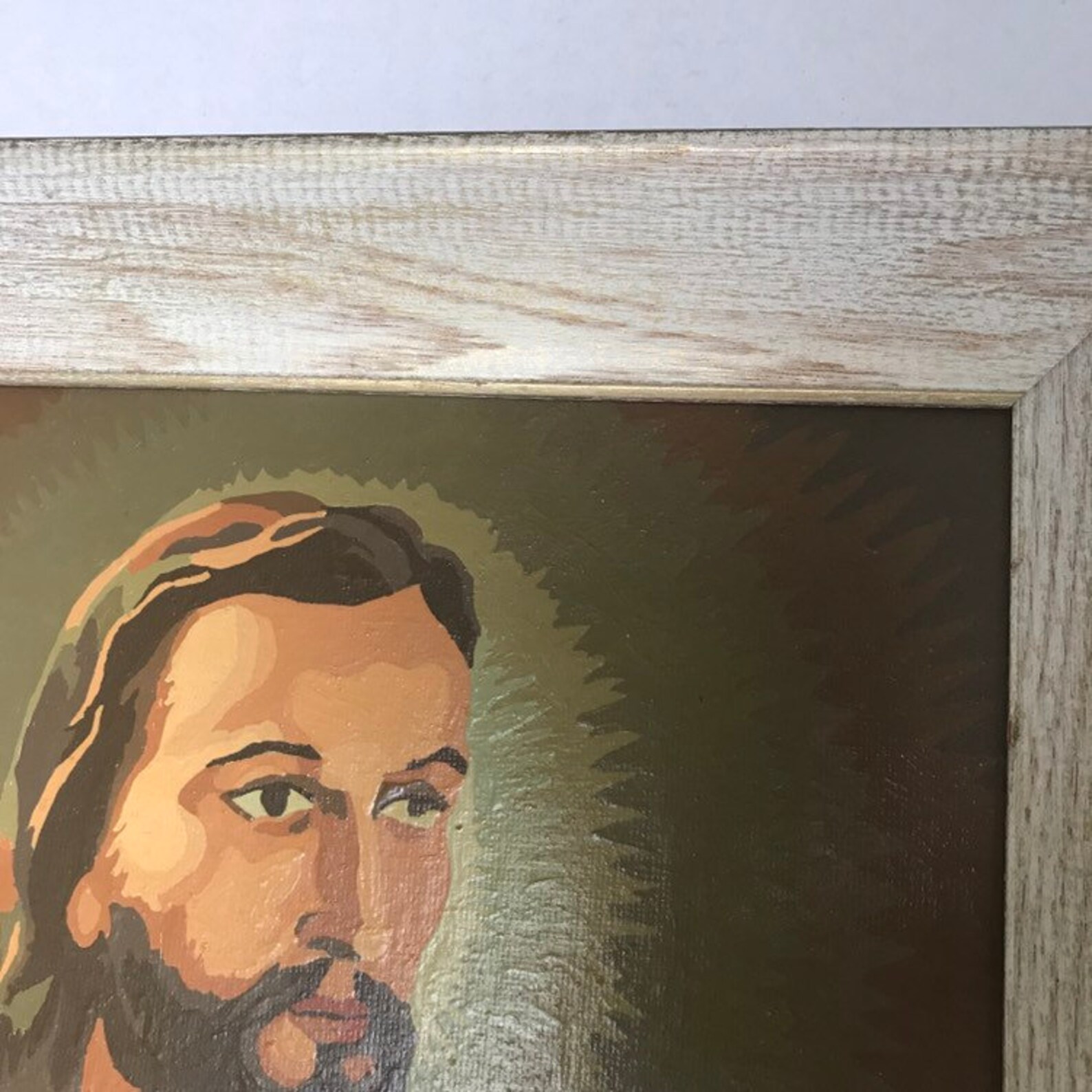 Vintage Religious Paint by Number Completed Framed Painting - Etsy